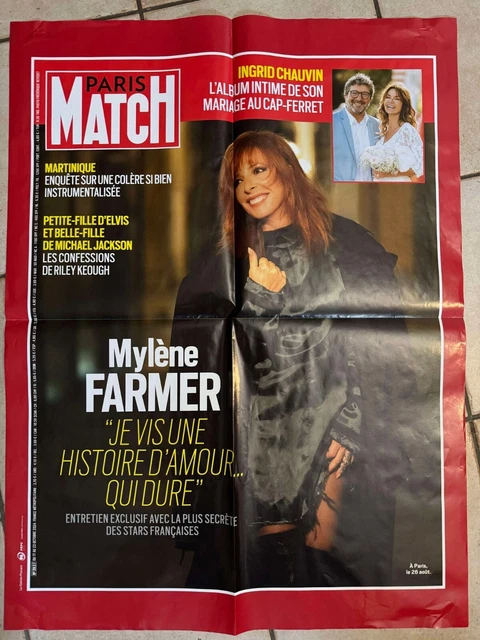MYLÈNE FARMER POSTER Paris Match 3937 Affiche Presse Octobre 2024 80 x 60 EUR 19,99 - PicClick FR
