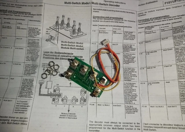 ROBBE FUTABA 1511 Multi-Switch Modul für F-14 FC-16 28 a. f.Navy Sound ...