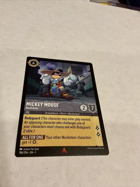 DISNEY LORCANA TCG Mickey Mouse Musketeer 186/204 Rare NON FOIL EUR 1 ...