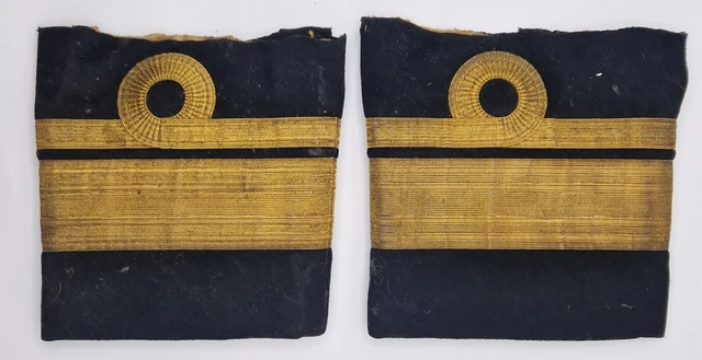 WW2 ROYAL NAVY Rear Admiral & Commodore Gold Braid Sleeve Rank Pair ...