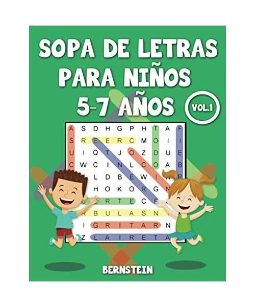 SOPA DE LETRAS para niños 5-7 años: 200 Sopa de letras para Niños de 5 ...