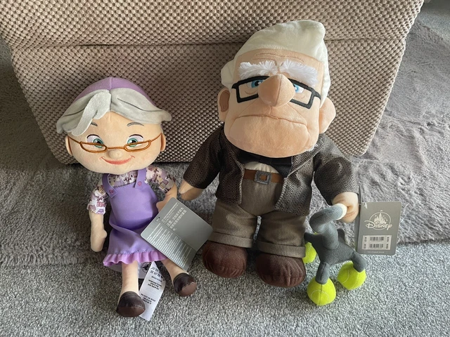 DISNEY STORE PIXAR Up Carl & Ellie Fredricksen - Plush 14” Tall Soft ...