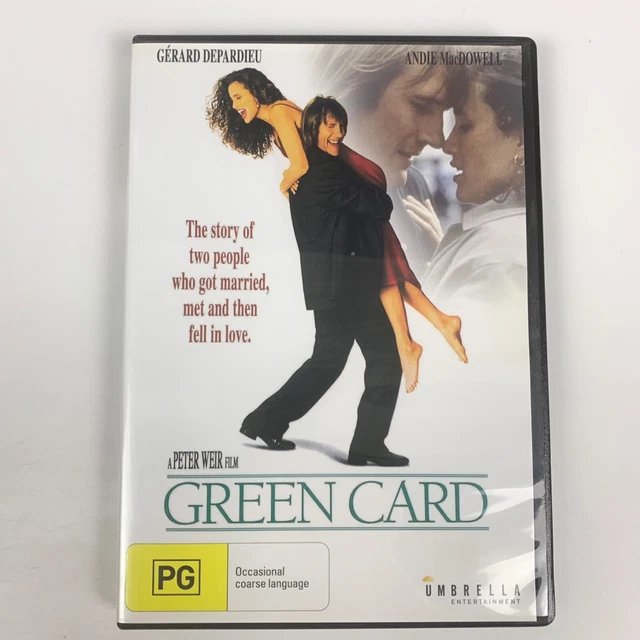 GREEN CARD (DVD 1990) Gerard Depardieu Andie MacDowell Region all £4.44 ...
