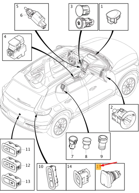 NEW VOLVO XC40 Cargo Compartment 12 Volt Accessory Power Outlet ...