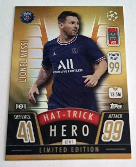 CARTE CARD LIMITED EDITION Lionel MESSI Paris PSG Topps Match Attax ...