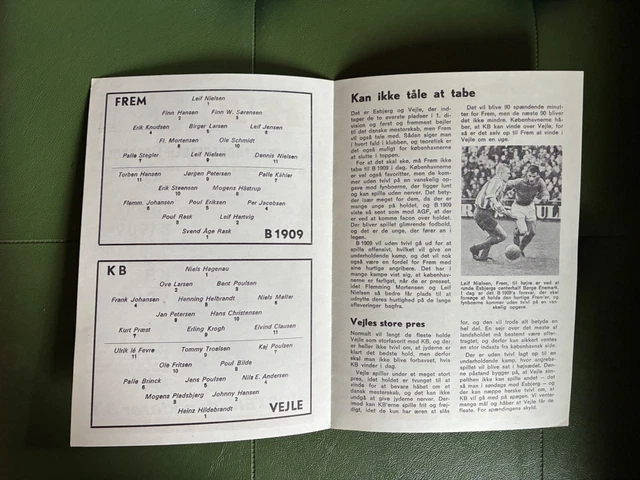 3 X 1960S Denmark programmes league AaB Vejle AGF KB Frem B1909 Vejen £ ...