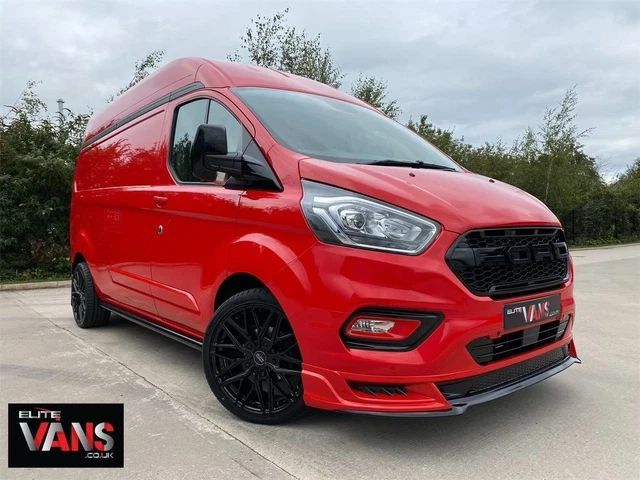 2021 71 FORD Transit Custom Van L2H2 Limited Elite Edition In Red 170 £ ...