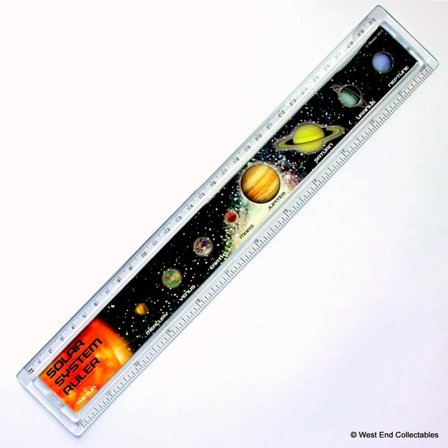 SOLAR SYSTEM ORRERY Science 30cm Ruler - Educational Astronomy Space ...