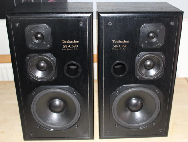 TECHNICS SB-CS90 HIFI Stereo Speakers 3-Way Excellent Condition Top Of ...