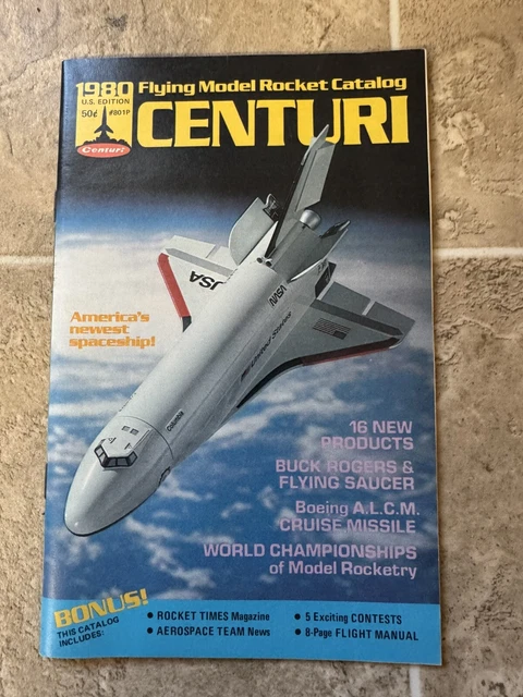 CENTURI FLYING MODEL Rocket Catalog 1980 #801p Rare Vintage Estes ...