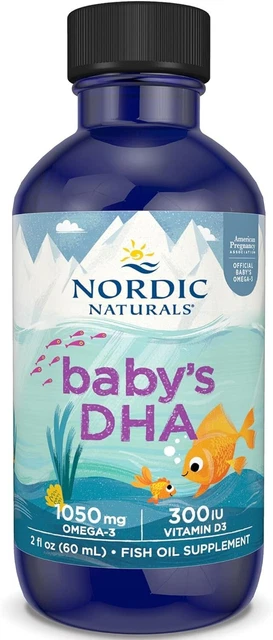 NORDIC NATURALS, BABY-DHA with Vitamin D3, 1050Mg Omega-3 from Cod ...