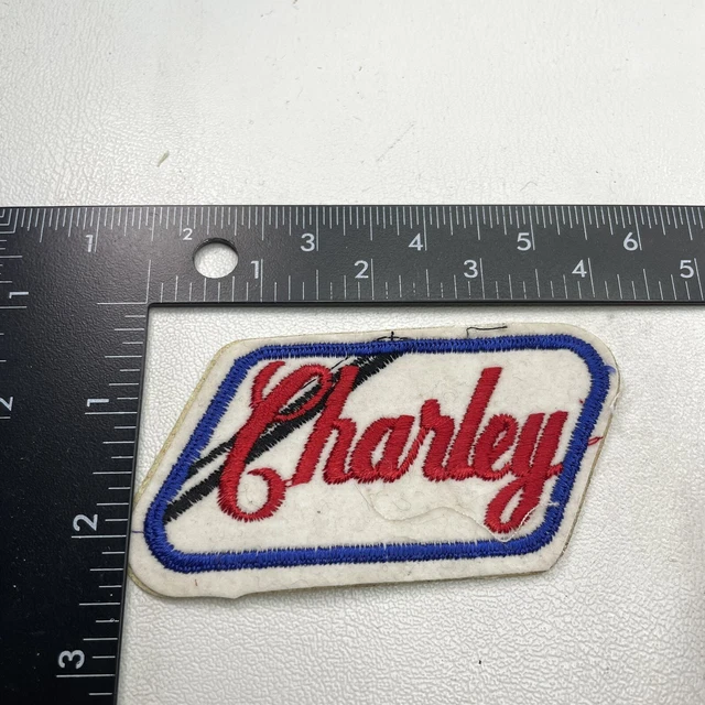 VINTAGE RETRO FANCY Name CHARLEY Patch (Cursive Letter) 24WM $6.95 ...
