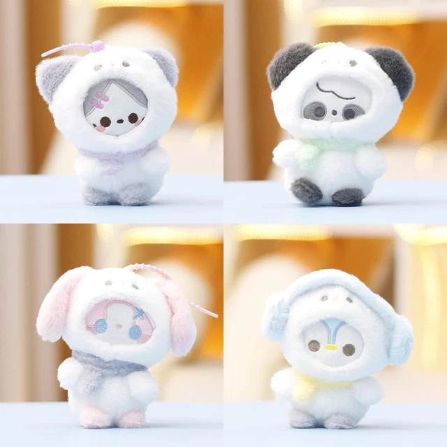 SNOWMAN CAT PANDA Rabbit Penguin Dog Plush Toy Bag Charm With Cute ...