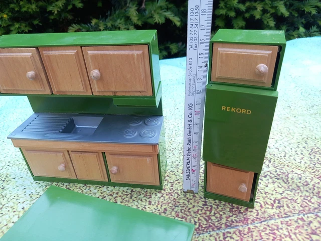 DDR PUPPENSTUBE KÜCHE 80er VERO Rekord Kühlschrank Tisch Vintage EUR 15 ...