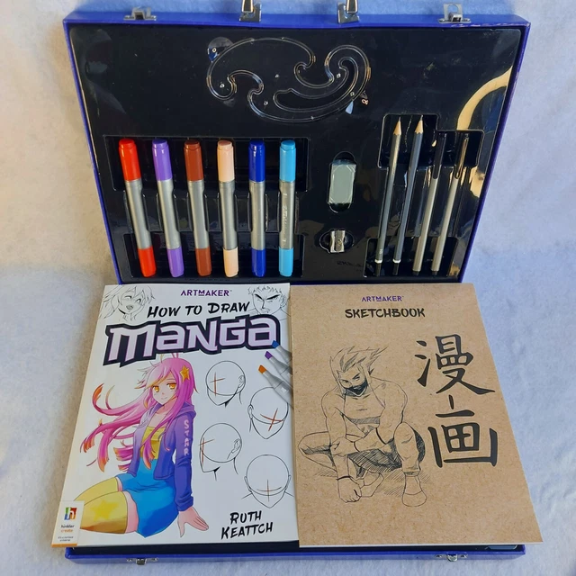 HOW TO DRAW Manga Ultimate Kit Anime Art Gift Arts And Crafts Set 48 ...