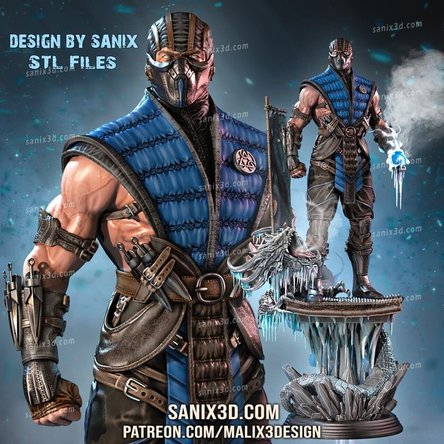 SUB-ZERO MORTAL KOMBAT MK Resin 3d printed DIY model kit 1:6 Scale £69. ...