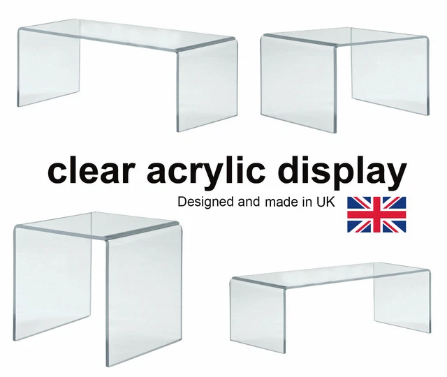 ACRYLIC DISPLAY SHELVES- Clear Acrylic Premium Display Stands Risers ... ACRYLIC DISPLAY SHELVES- Clear Acrylic Premium Display Stands Risers ...