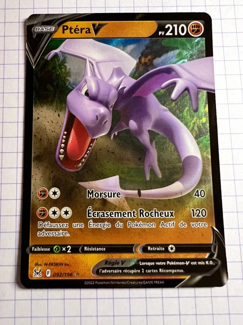 CARTE POKEMON PTERA V - Origine perdue EB11 FR - 092/196 - Neuf EUR 3 ...