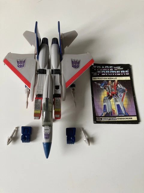 VINTAGE HASBRO TRANSFORMERS G1 Decepticon Seeker Jet Starscream ...