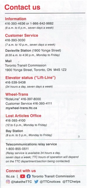 TTC 🚌🚇🚋 RIDE Guide Map 2023 Summer Toronto Canada Subway Bus Public ...
