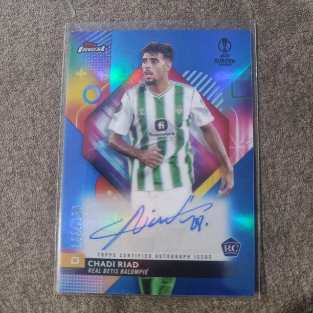 2023-24 TOPPS UEFA Finest Chadi Riad Rookie Autografo Rookie Real Betis ...