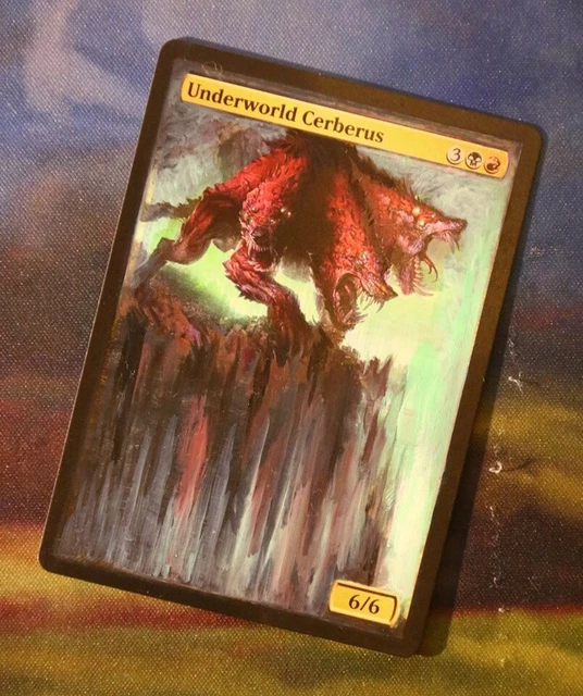 MTG ALTERED FULL Art Underworld Cerberus - Hand-Painted Mythic Rare ...