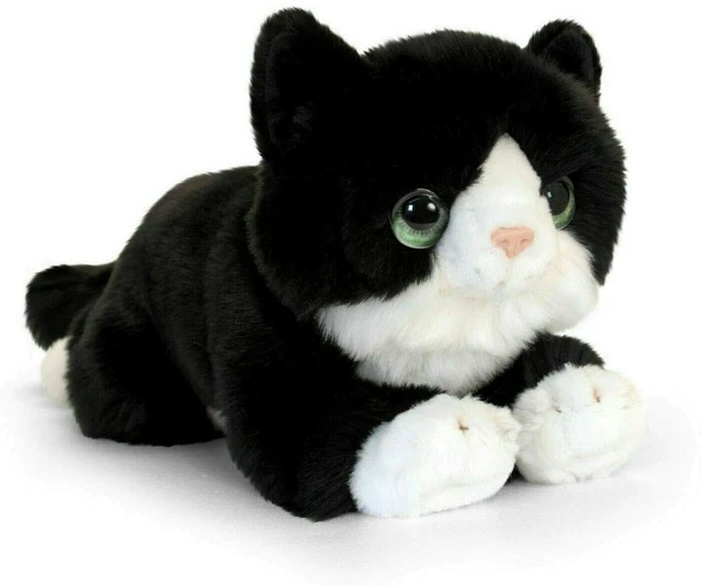 KEEL TOYS KITTEN Black 32cm Stuffed Soft Toy Plush Signature Cuddle Cat ...