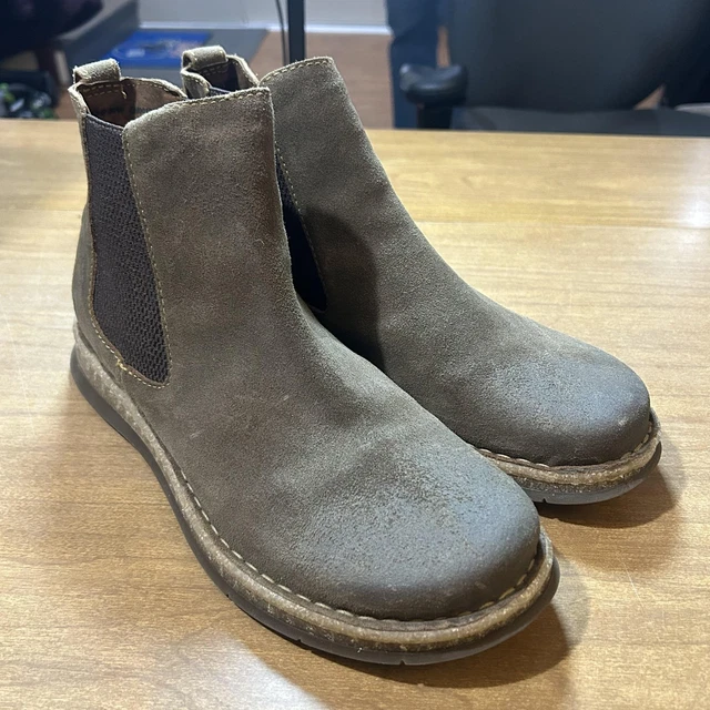 BORN CHELSEA BOOTS Mens Size 10.5 Brown Leather Slip On Ankle Casual ...
