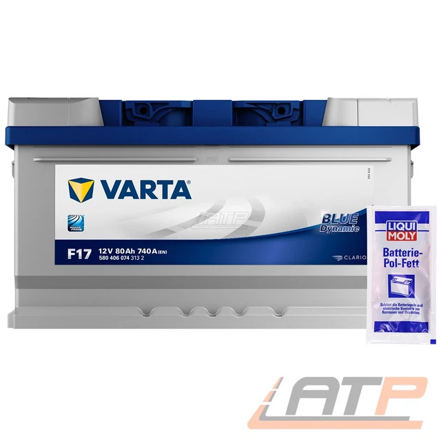 VARTA AUTOBATTERIE 12V 80Ah STARTERBATTERIE 740A INKL LIQUI MOLY BATTERIEPOLFETT EUR 119,39 ...