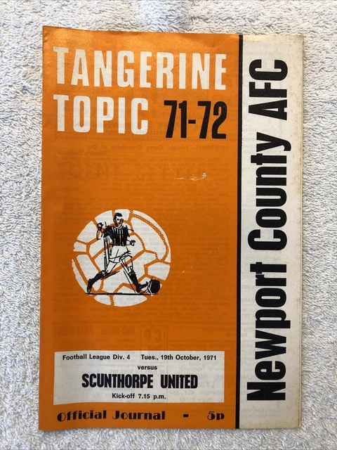 TANGERINE TOPIC - Vintage Football Programmes - 1971 & 1974 £2.87 ...