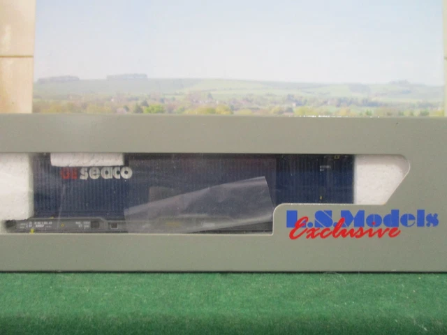 LS MODELS 1:87 H0 Container Wagon Seaco/ Sncf Epoche V. Cat No.30-144 £ ...