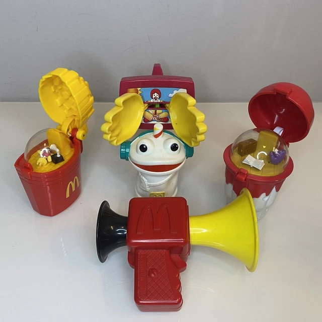 MCDONALDS HAPPY MEAL Flip Top Spinners Toys Plus MORE 1996 Fries Drink ...