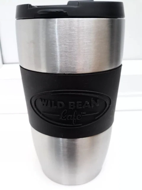 WILD BEAN CAFE Coffee Tea Stainless Steel Thermal Travel Mug £12.99 ...