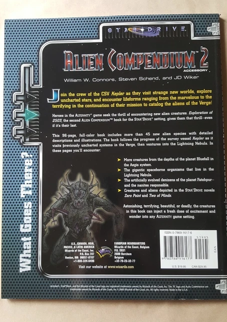 ALTERNITY STAR DRIVE (Sci- Fi Roleplaying): Alien Compendium 2 by TSR ...