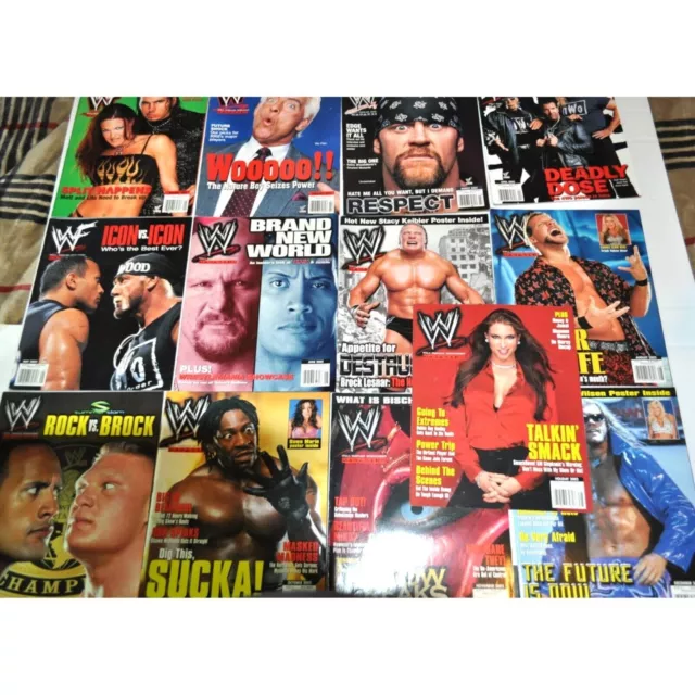 VARIOUS WWF WWE Wrestling Magazines Raw Smackdown PPV Programmes ...
