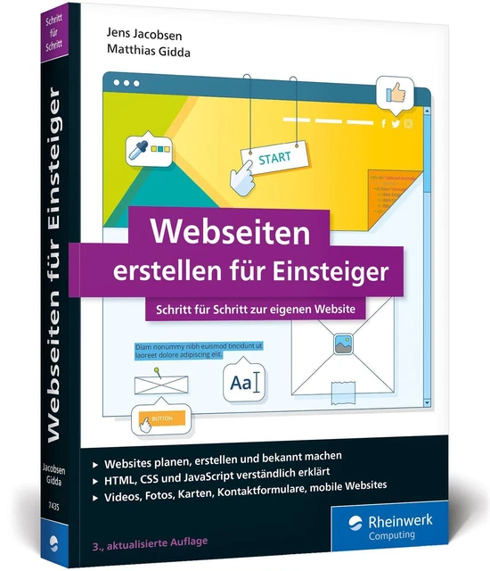 WEBSEITEN ERSTELLEN FÜR Einsteiger ~ Jens Jacobsen ~ 9783836274357 EUR 24,90 - PicClick FR