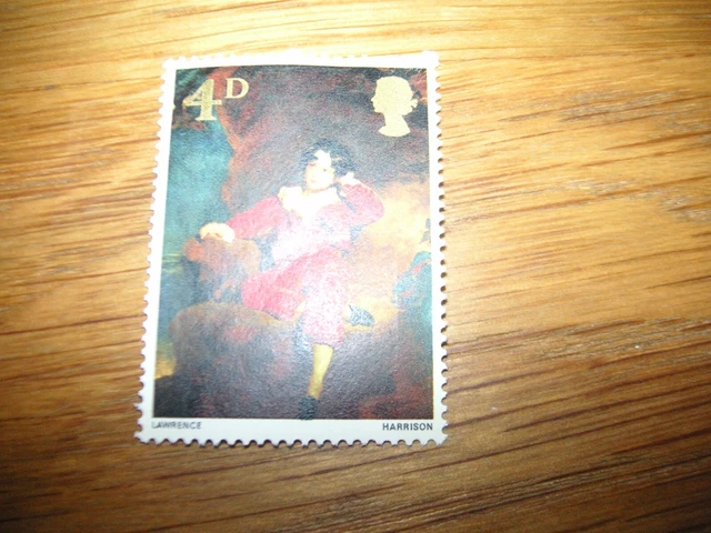 GB ELIZABETH 4D BRITISH PAINTINGS stamp Lawrence Boy 1967 unused £1.99 ...