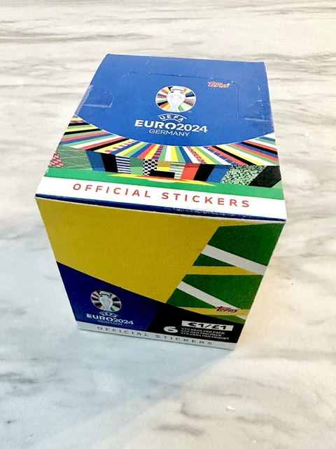 TOPPS UEFA EURO 2024 Germany Official Stickers Full Sealed Box 100 ...