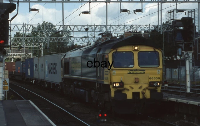 35MM RAILWAY SLIDE - Freightliner Loco Class 66. 66536 @ Stafford £3.58 ...