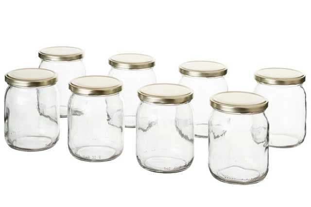 8 STK. EINMACHGLÄSER 540 ml Vorratsglas mit Deckel Sturzgläser Vorratsgläser 54G EUR 16,40 ...