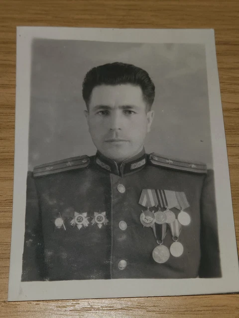 1950'S SOVIET WW2 Veteran Russian Red Army Infantry Portrait Postcard ...
