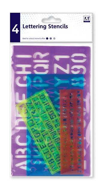 STENCIL SET 5MM to 30mm Alphabet Letters Number Plastic Stencils Large ...