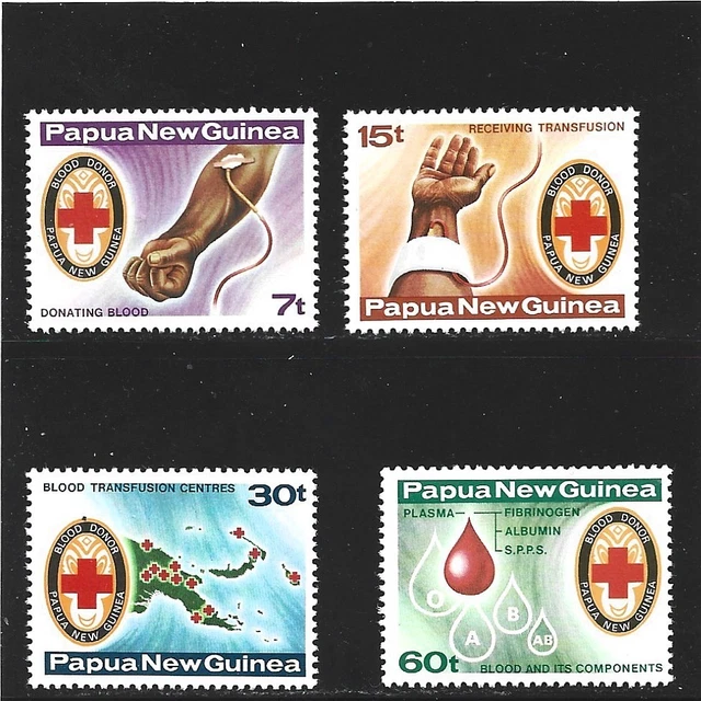 PAPUA NEW GUINEA 1980 Red Cross Blood Bank Set of 4 MNH $1.70 - PicClick AU
