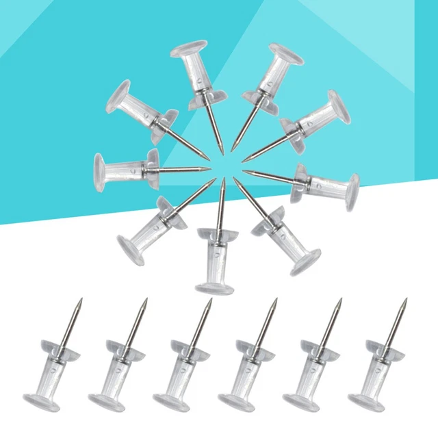 200 PCS MARKING Tacks Push Pin Bulletin Board Clear Thumb for Walls $20 ...