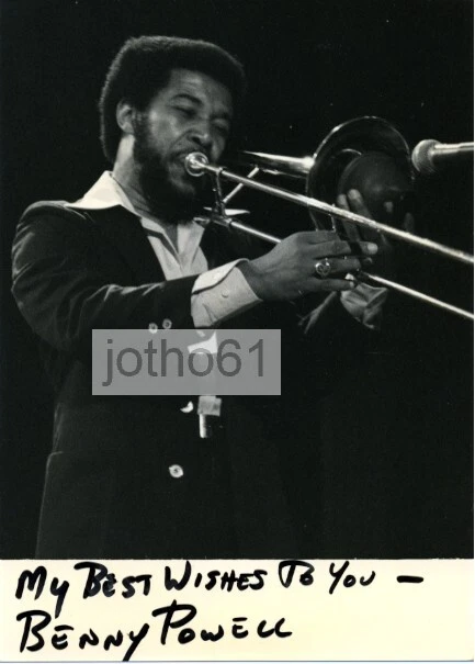 BENNY POWELL - eigenhändiges Original-Autogramm auf Schwarz-Weiß-Foto ...