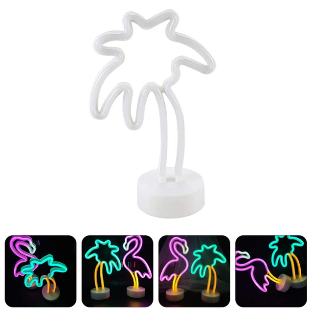 GREEN PVC COCONUT Tree Neon Light Festival Lamp Decor Palm Sign LED £15 ...