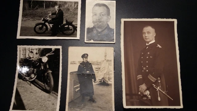 5 X FOTO WK2 Personen Uniform Marine Portrait Echtfoto Marinestabsarzt ...