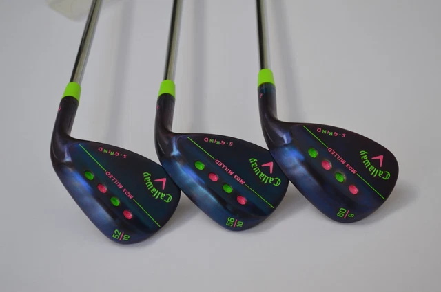 CUSTOM CALLAWAY MACK Daddy 3 Wedge Set. 52/56/60 Degree .Raw/Torched ...