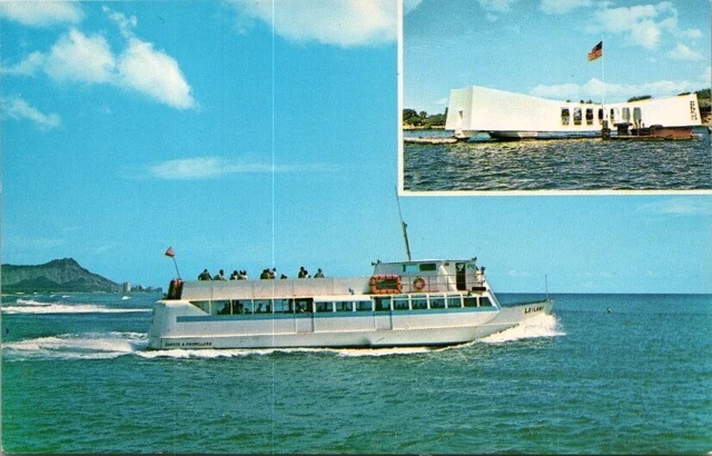1960S HONOLULU, HAWAII Postcard "Machado's Pearl Harbor Cruise Yacht ...