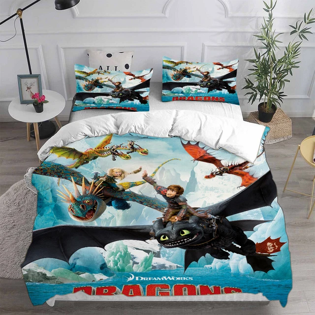 HOW TO TRAIN Your Dragon Toothless 3D Duvet Cover Bedding Set ...
